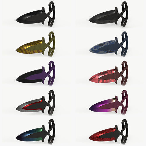Shadow Dagger Knifes Set 3D model | CGTrader