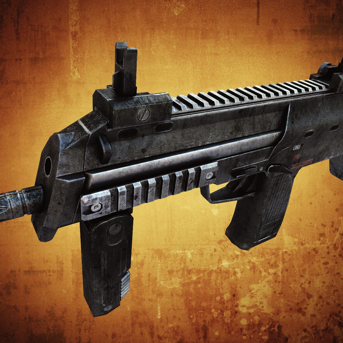 3D model MP7 Submachine gun VR / AR / low-poly | CGTrader