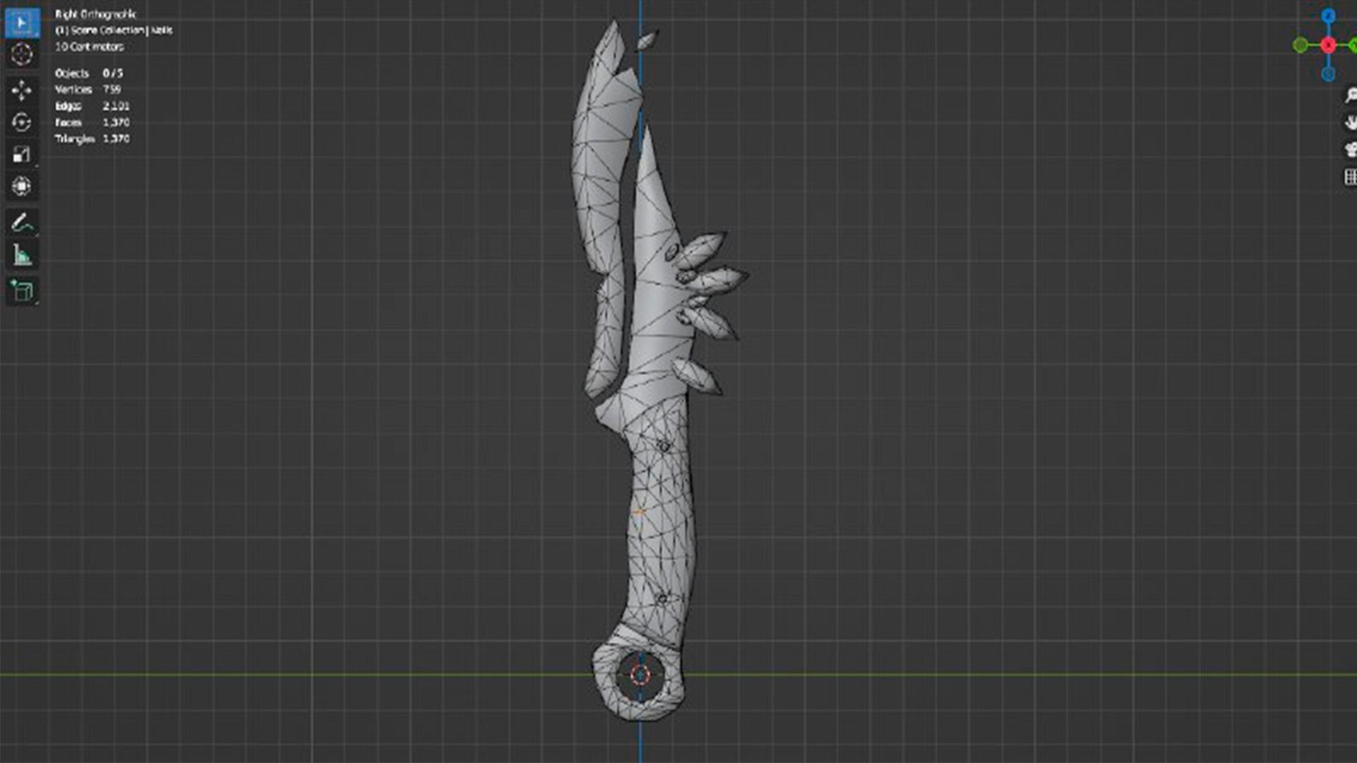 3D model Magic dagger weapon in 5 color schemes VR / AR / low-poly ...
