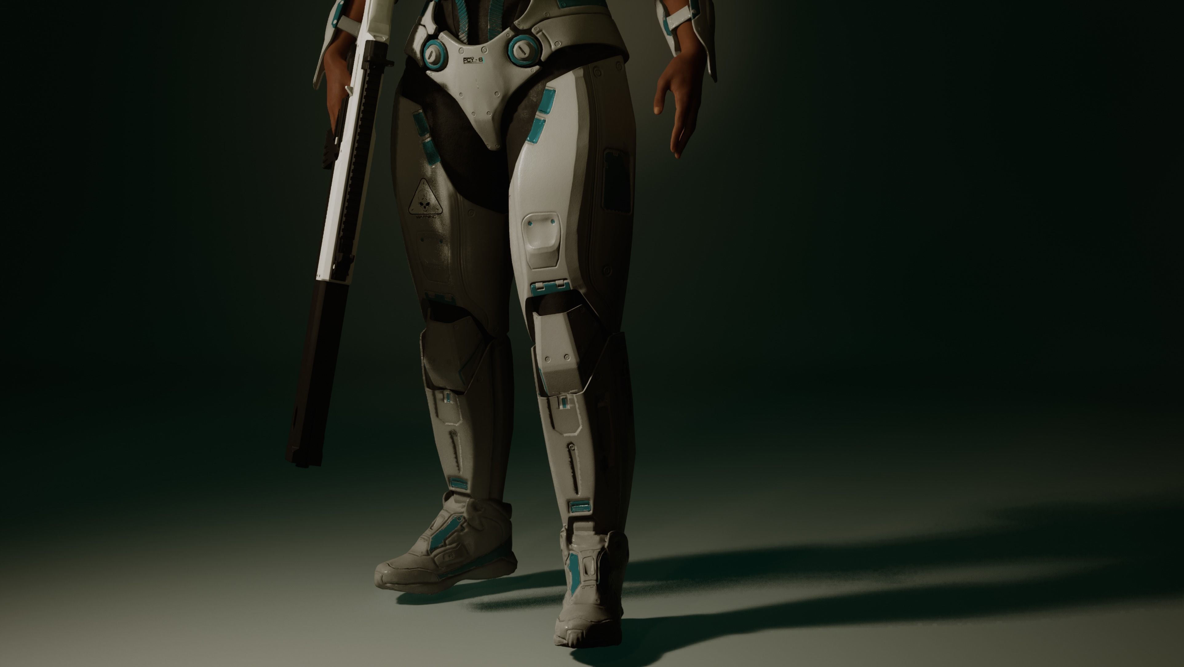 3D model Heavy Armor outfit for Metahuman TallMed Female body 3D model ...