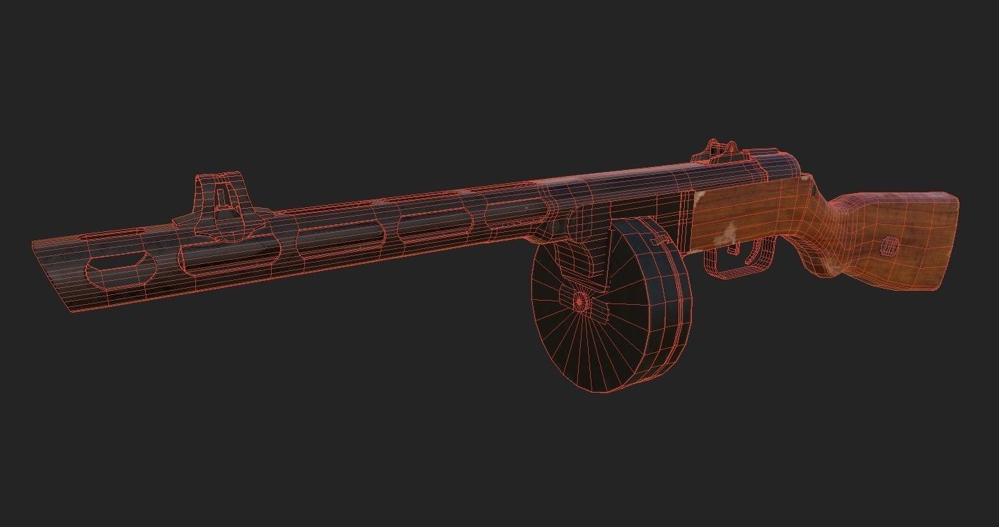 3D model Ppsh-41 Gun VR / AR / low-poly | CGTrader