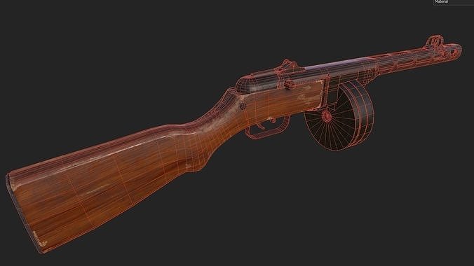 3D model Ppsh-41 Gun VR / AR / low-poly | CGTrader