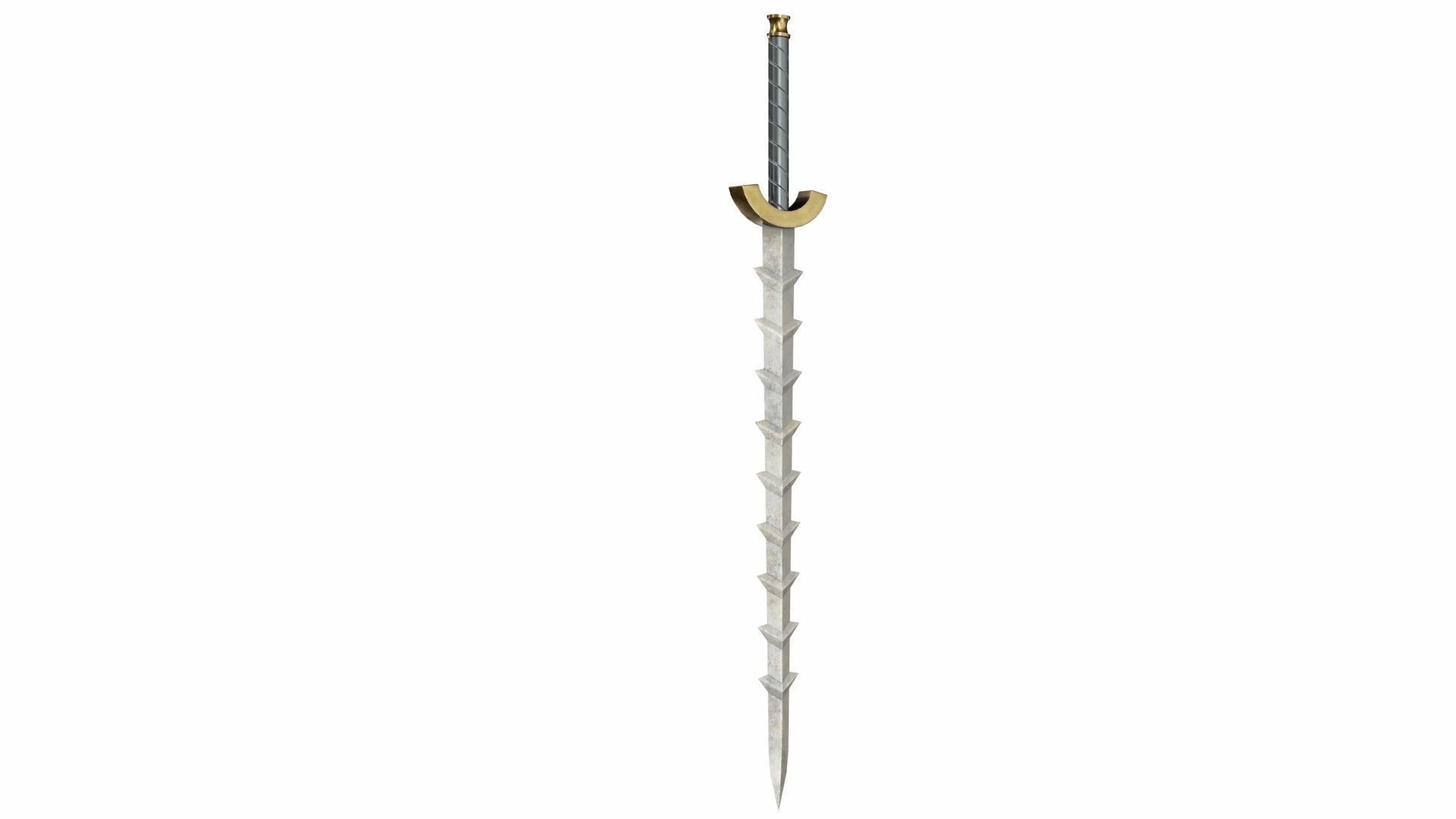 3D model Spiked sword VR / AR / low-poly | CGTrader