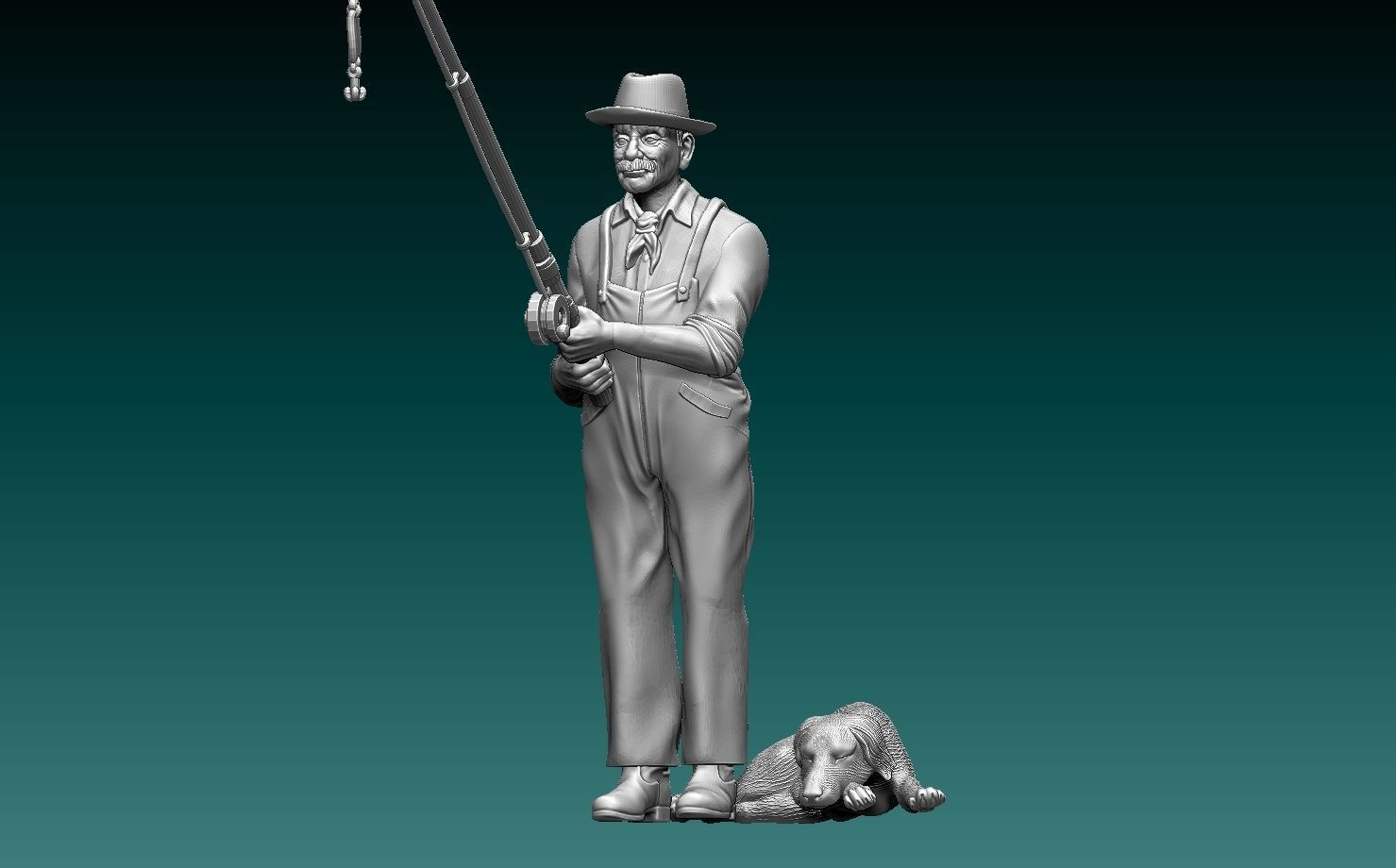 fisherman 3D model 3D printable | CGTrader
