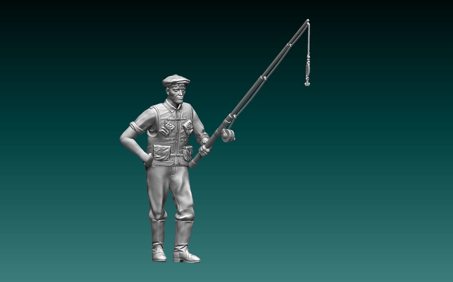 fisherman 3D model 3D printable | CGTrader