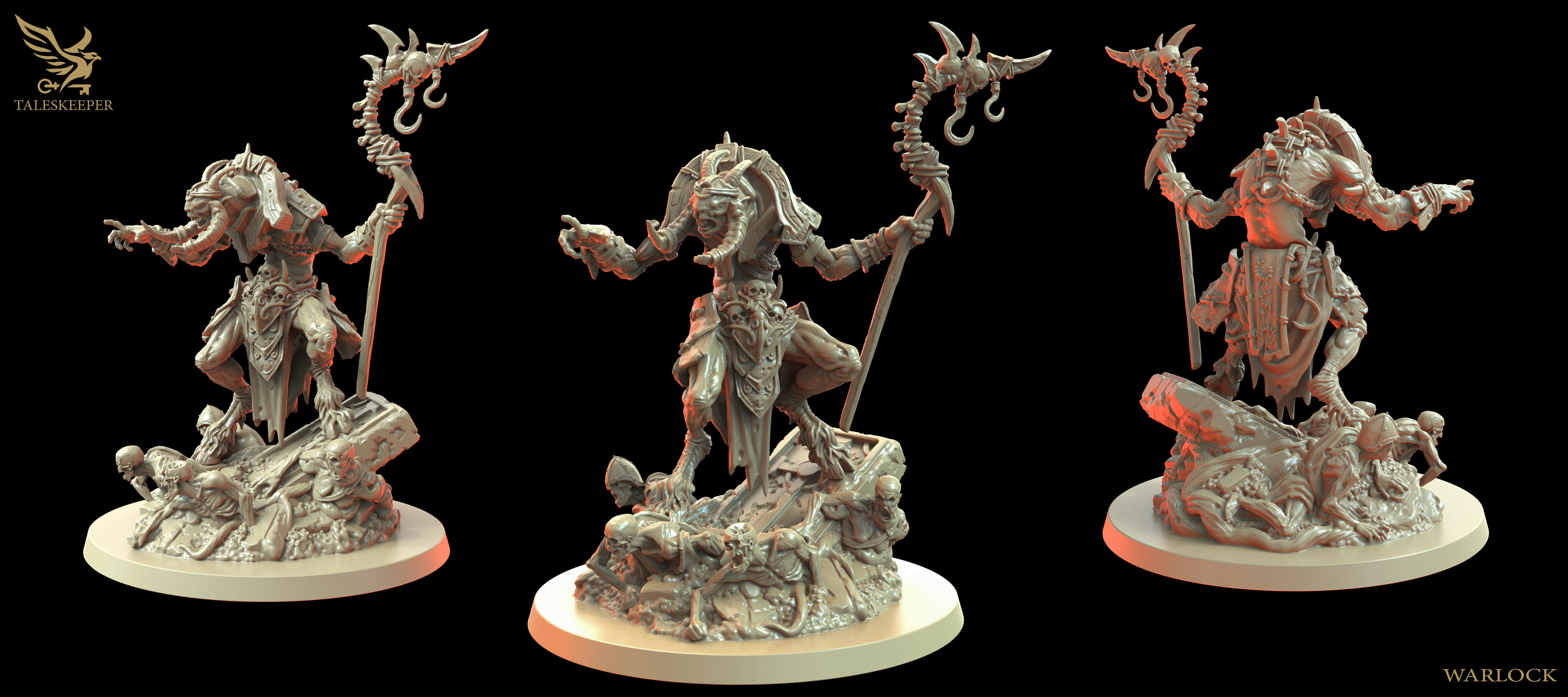 Beastman Warlock 3D model 3D printable | CGTrader