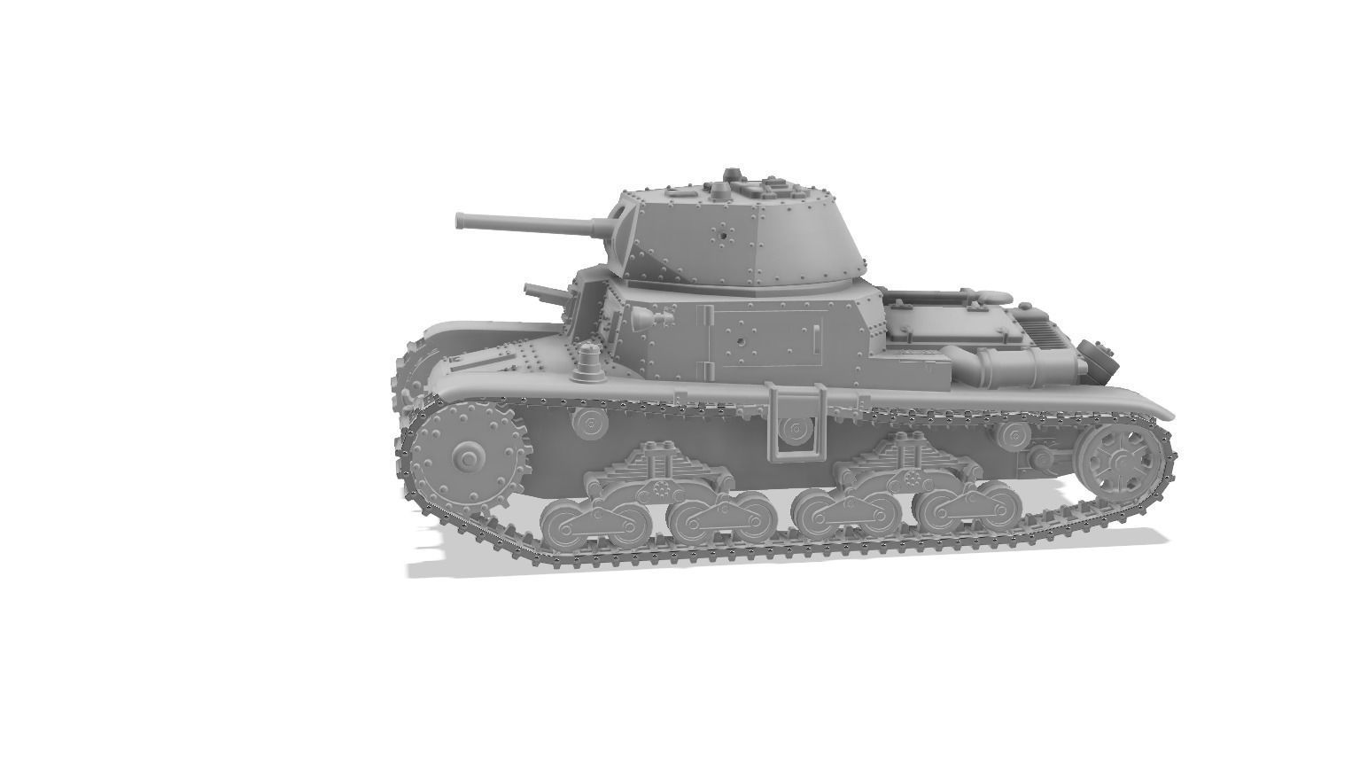 Fiat-Ansaldo M13-40 - 1-100 Scale 3D model 3D printable | CGTrader