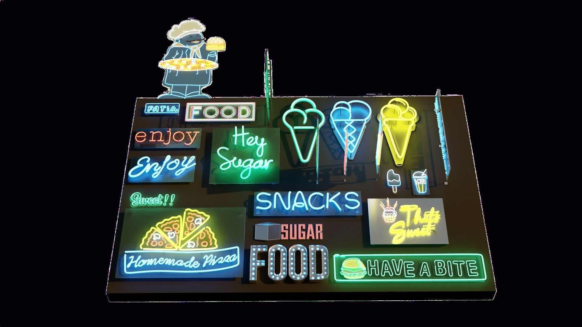 3D model Neon Assets Pack 24 Base Mesh Models VR / AR / low-poly | CGTrader