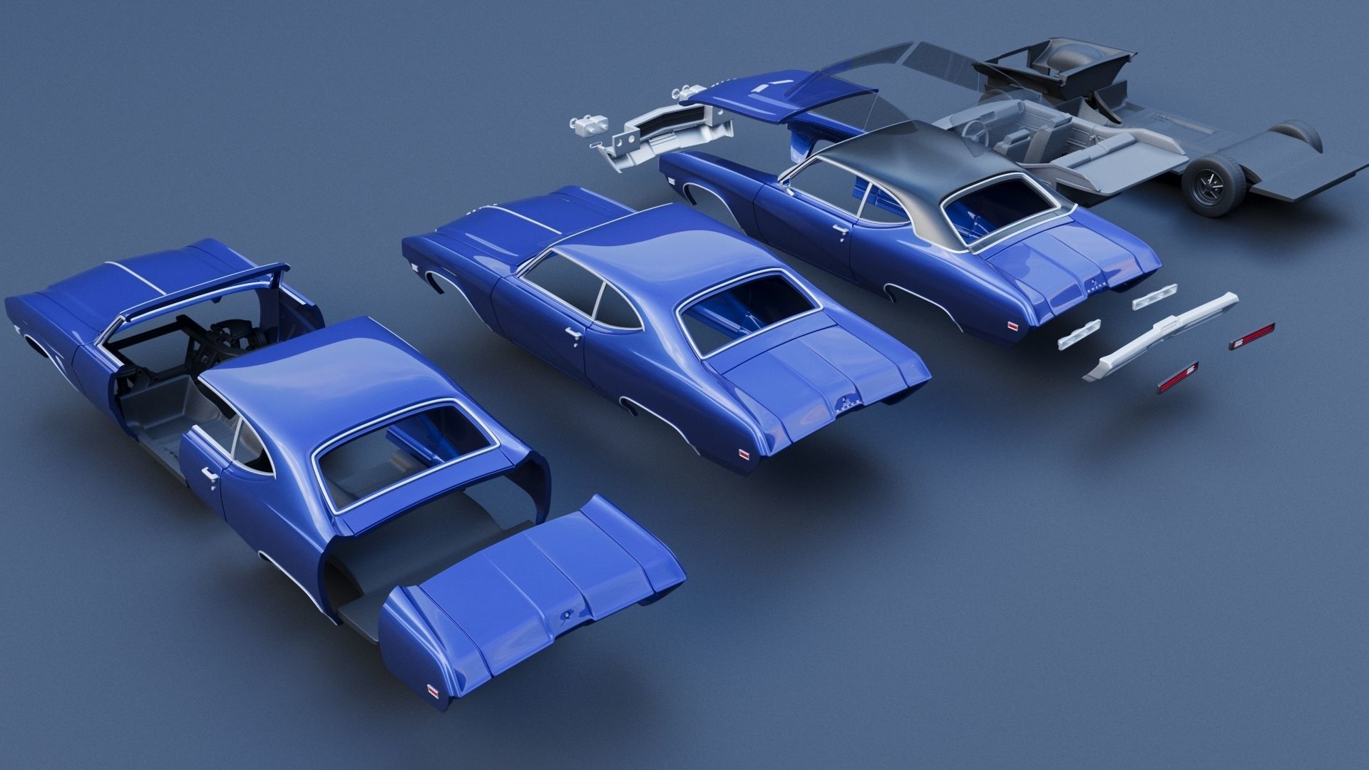 Buick Skylark 1969 3D model 3D printable | CGTrader