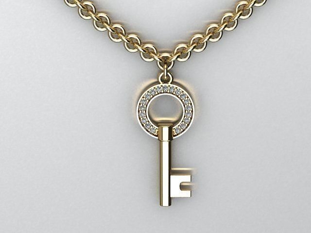 key pendant 3D model 3D printable | CGTrader