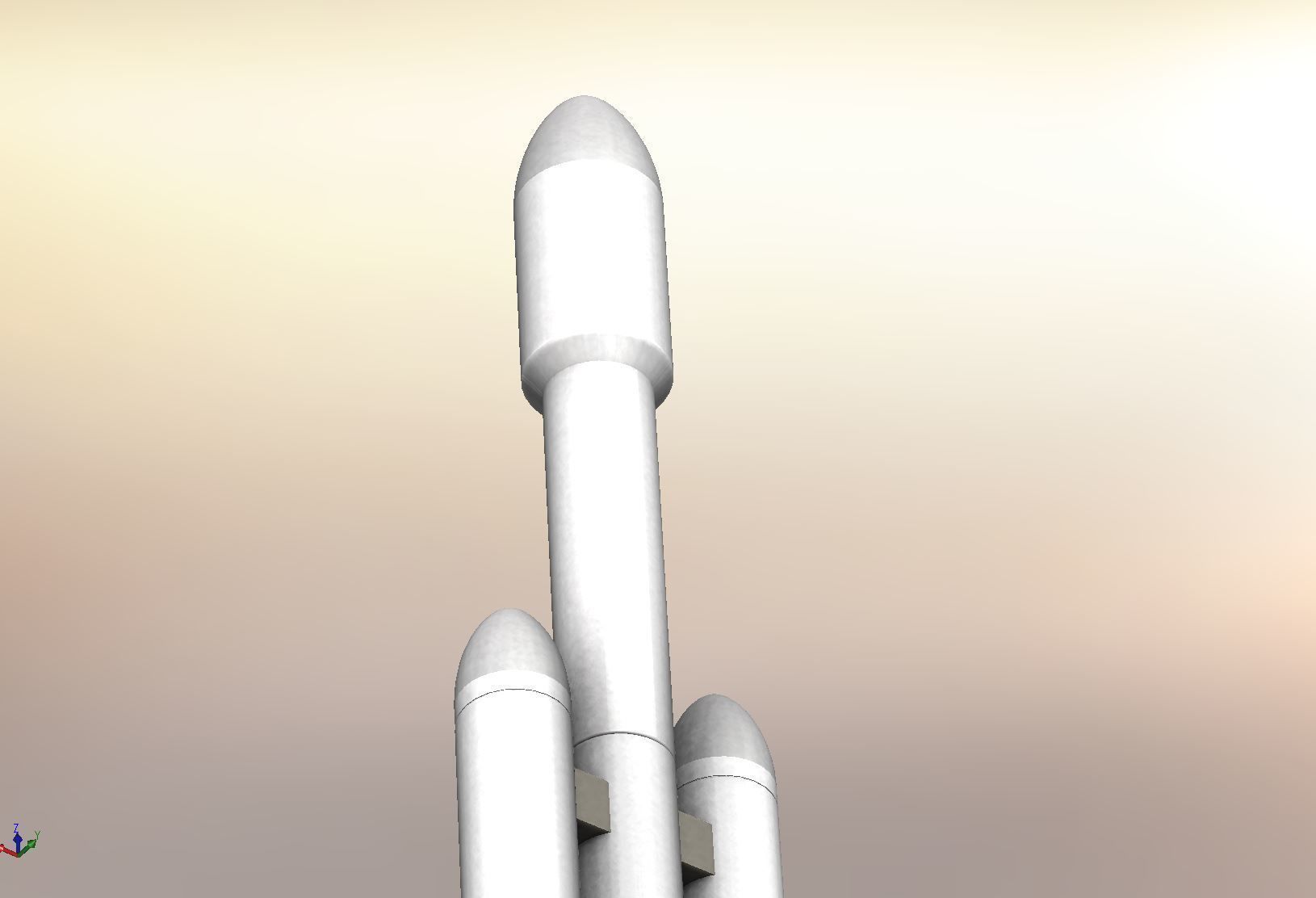 Detailed and Easy to 3D Print SpaceX Falcon Heavy Rocket 3D model 3D ...