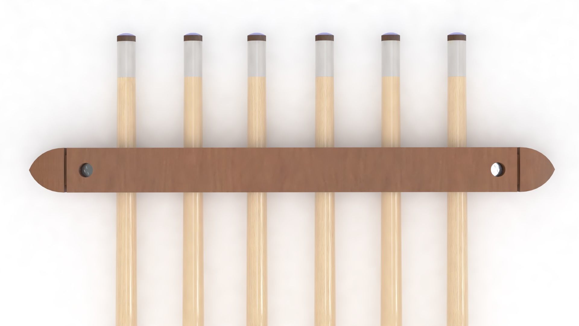 Wall cue stick rack 3D model | CGTrader