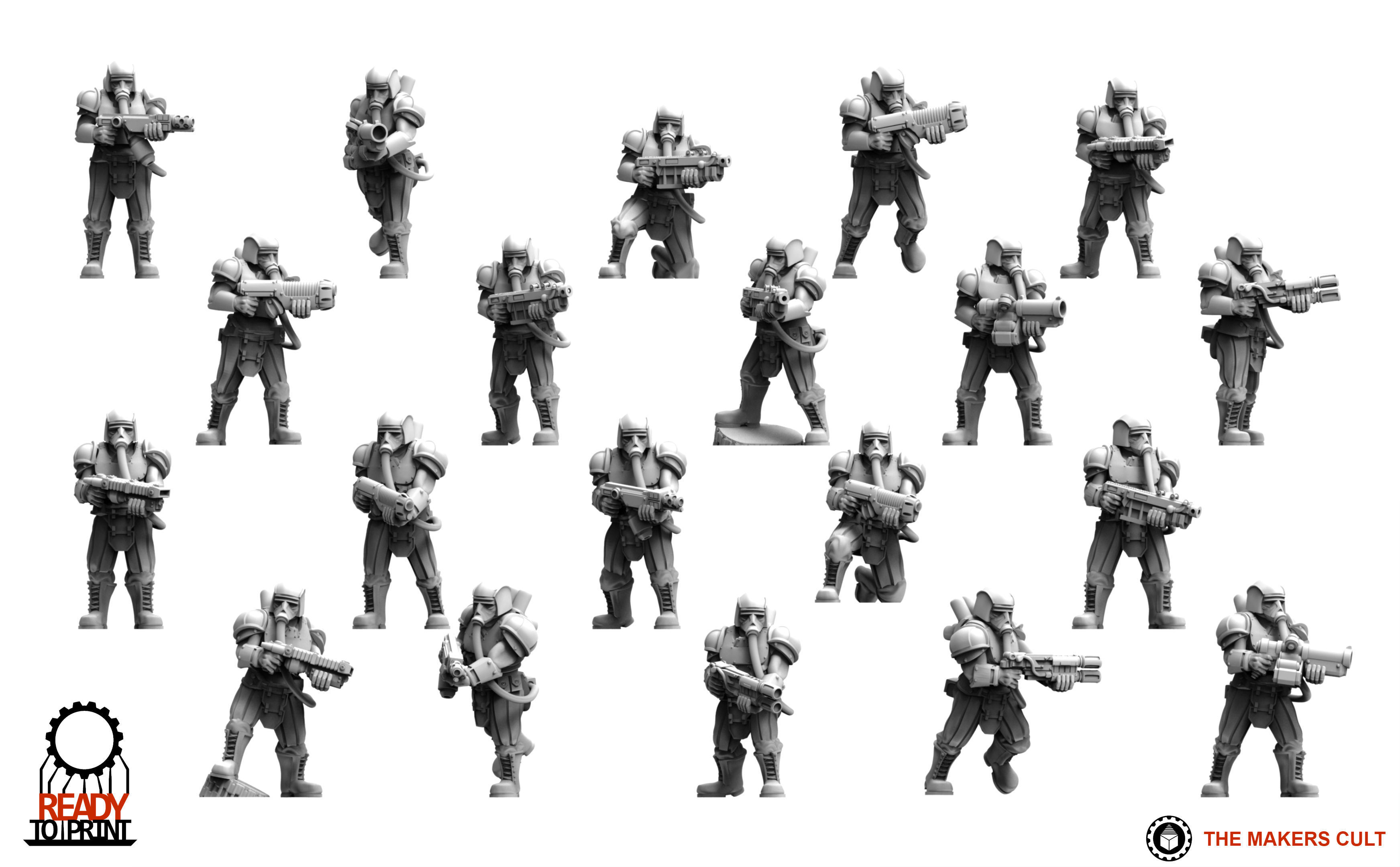 Cyberzerkers - Special Weapon Squad 3D model 3D printable | CGTrader