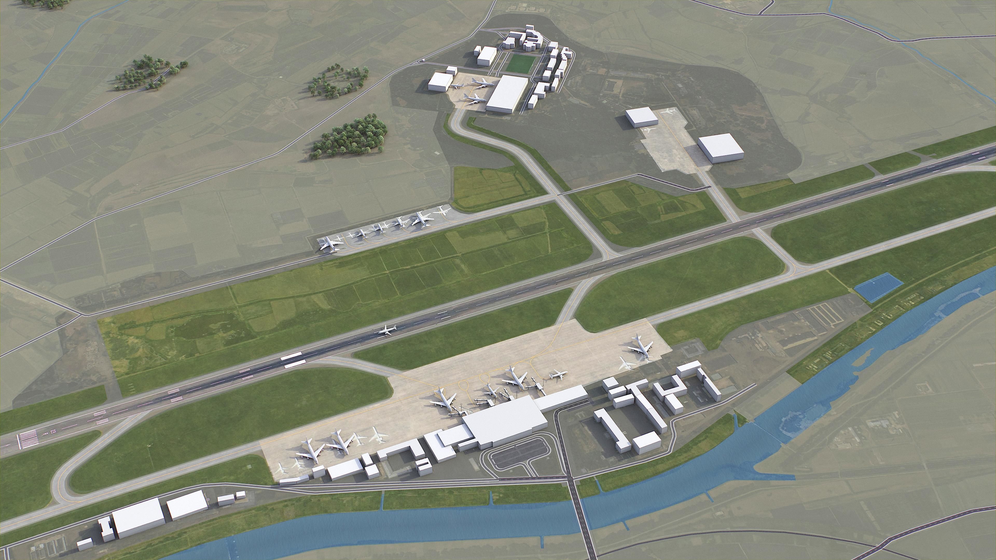 3D model Pyongyang - 3D Airport Model VR / AR / low-poly | CGTrader