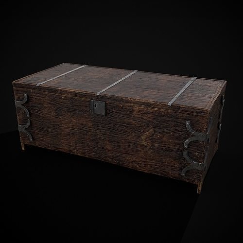 3D model Old Wooden Strong Box VR / AR / low-poly | CGTrader