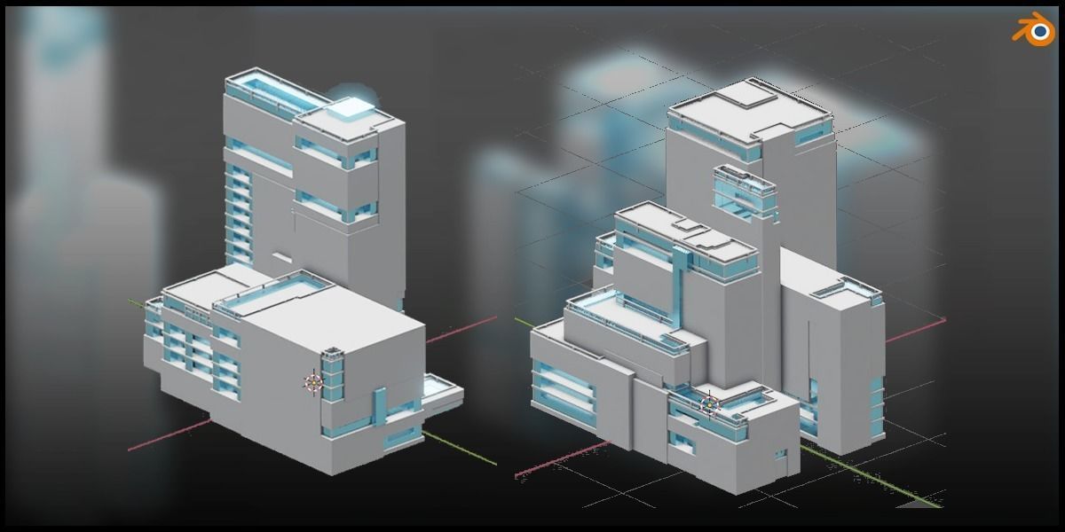 3D model Procedural Building Generator For Blender VR / AR / low-poly ...