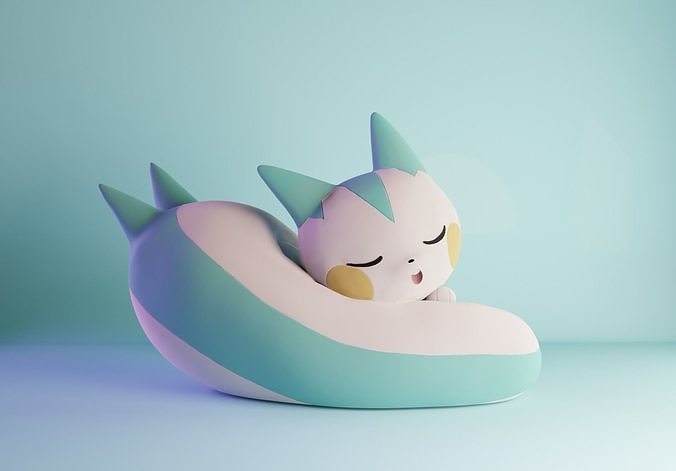 Pokemon Pachirisu Sleeping 3D model 3D printable | CGTrader