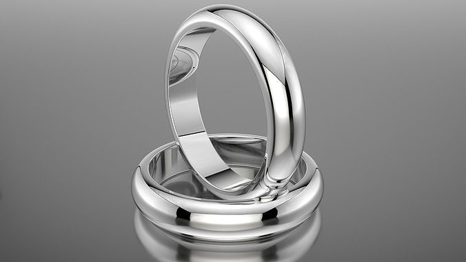 Simple Wedding Band 3D model 3D printable | CGTrader