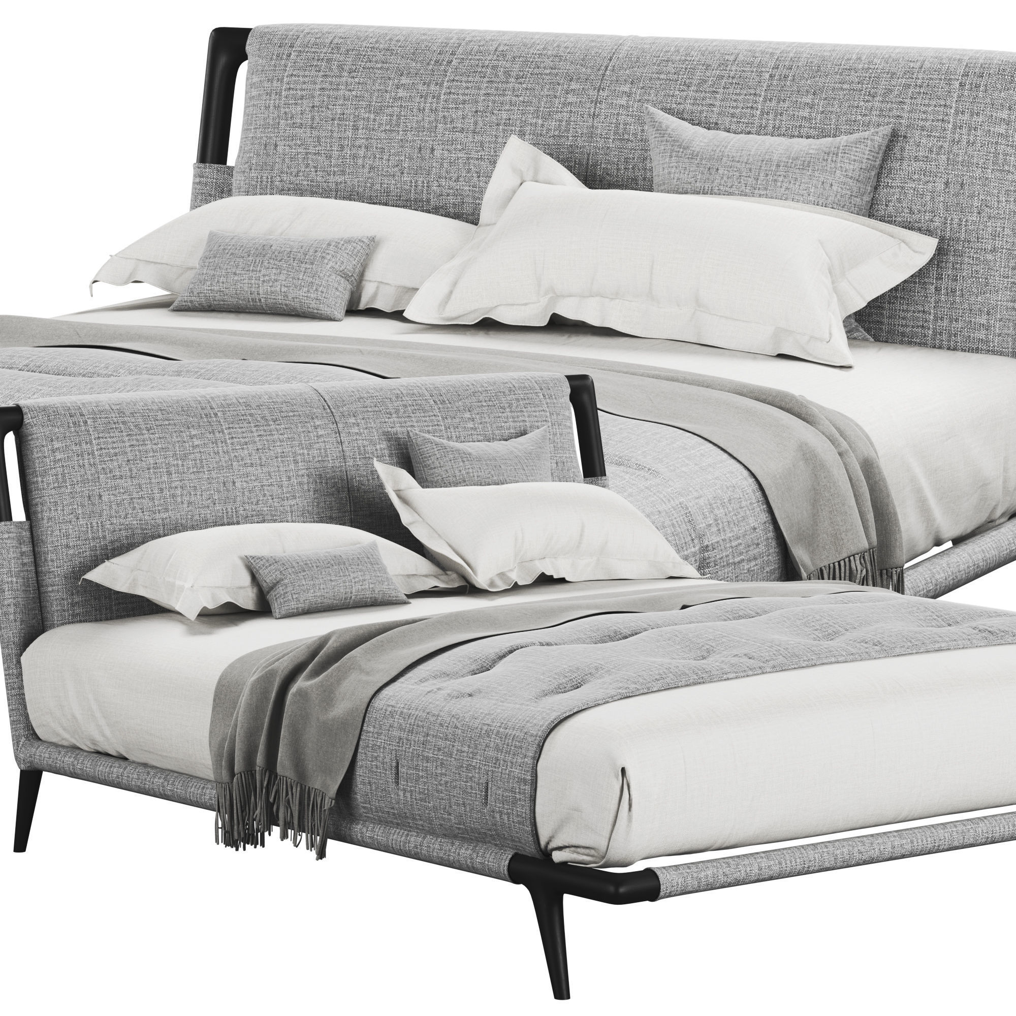 Flexform groudpiece bed 3D model | CGTrader