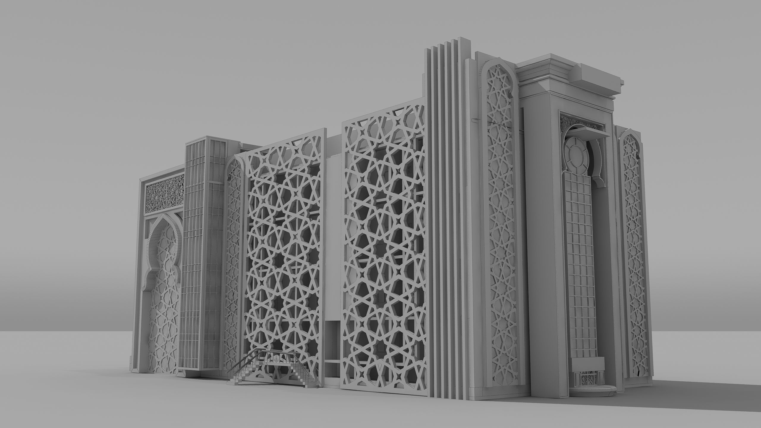 0168 - Islamic Facade Building 3D model | CGTrader