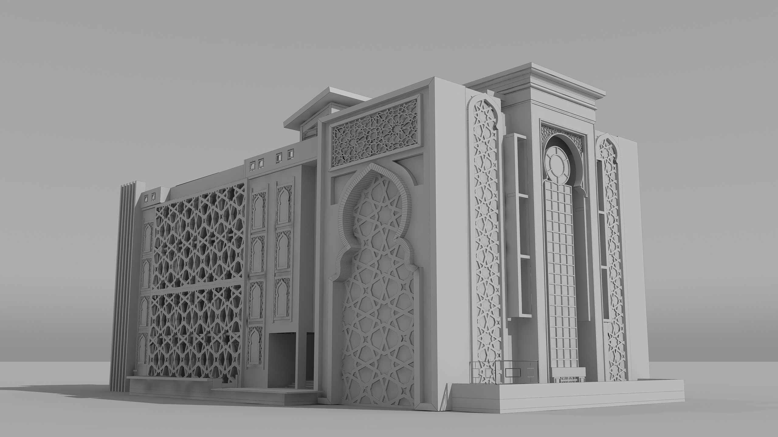 0168 - Islamic Facade Building 3D model | CGTrader