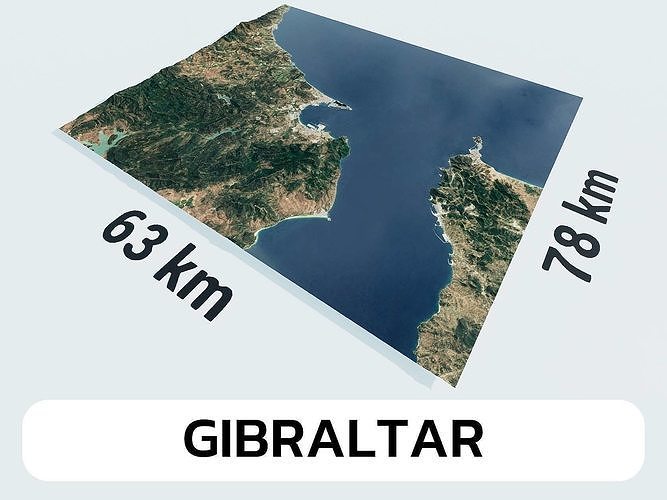 Gibraltar Gibraltar City Landscape 3D Model 3D model | CGTrader
