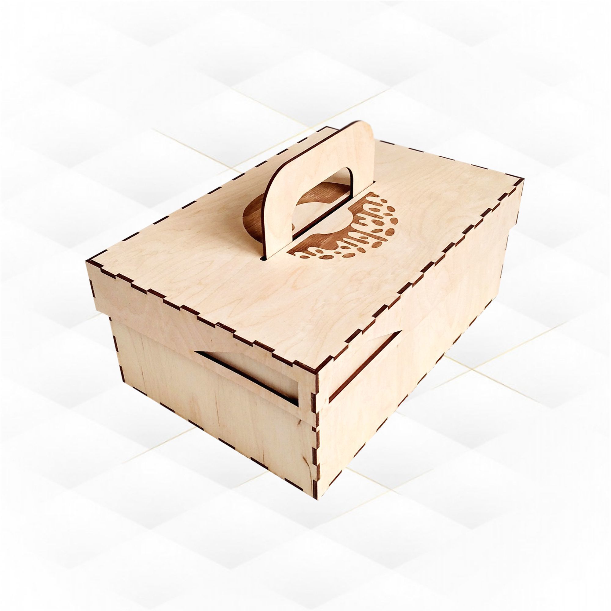 Gift box donuts and cookies svg dxf design for laser cutting 3D model ...