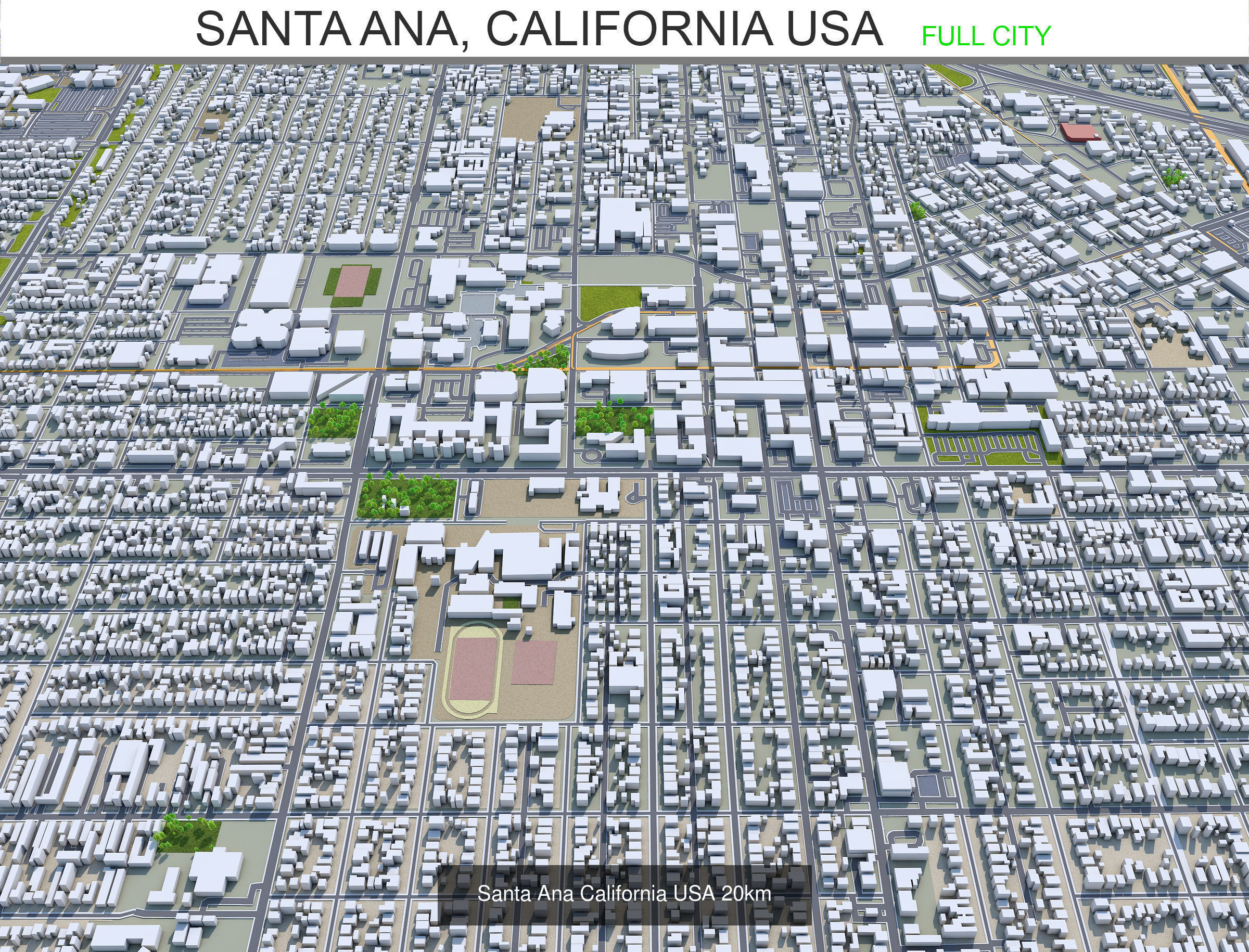 3D Model Collection Los Angeles Metropolitan Area and California Top 20 ...