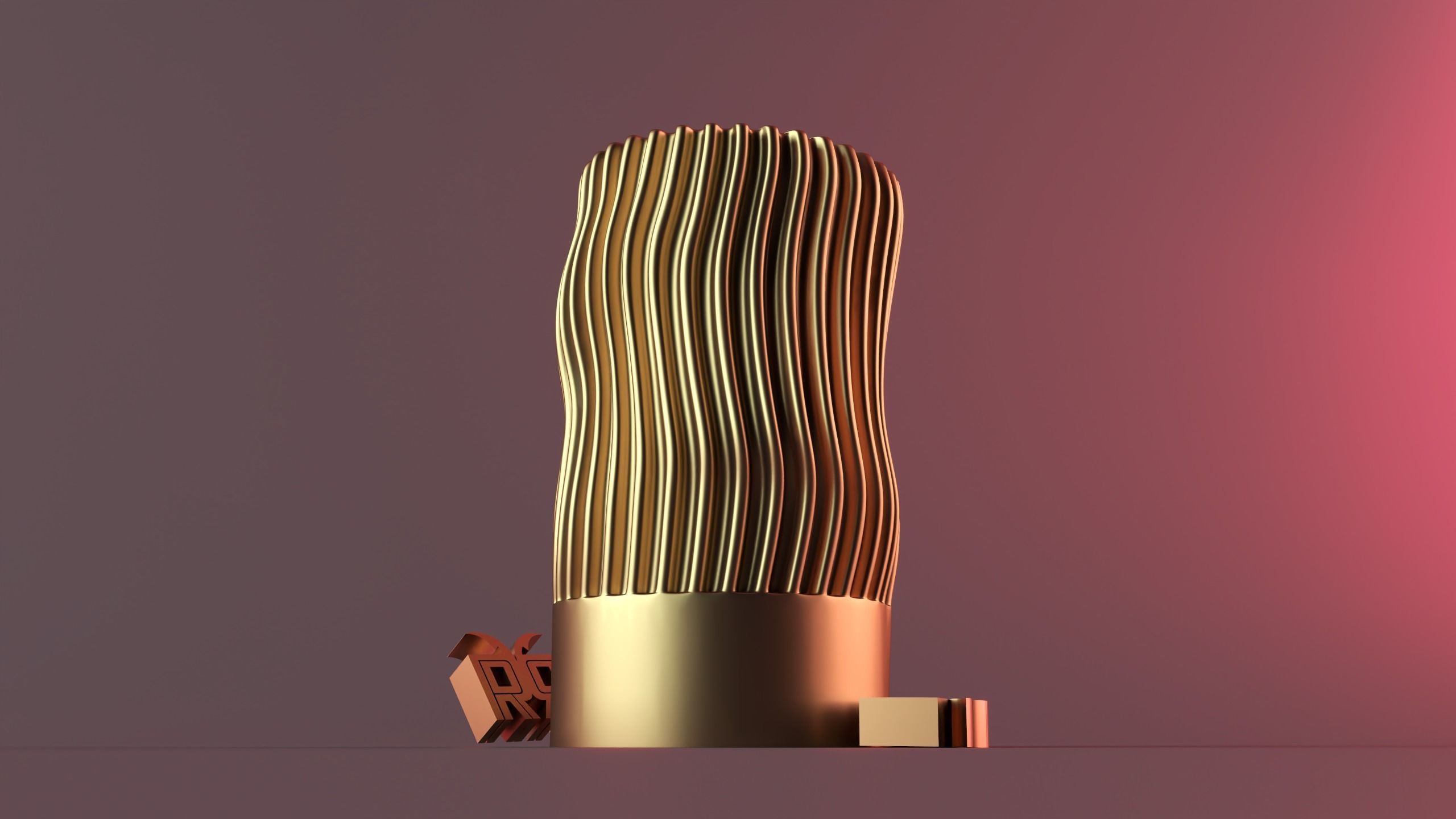 Wavy grooved candle 3D model 3D printable | CGTrader