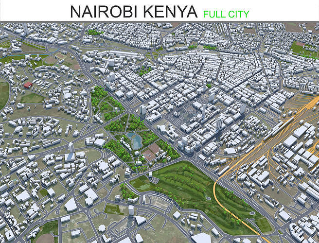 3D model Nairobi City Kenya VR / AR / low-poly | CGTrader