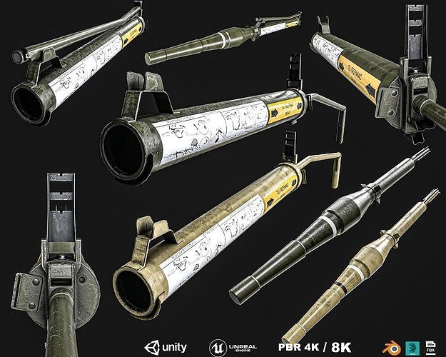 3D model RPG-76 Komar VR / AR / low-poly | CGTrader