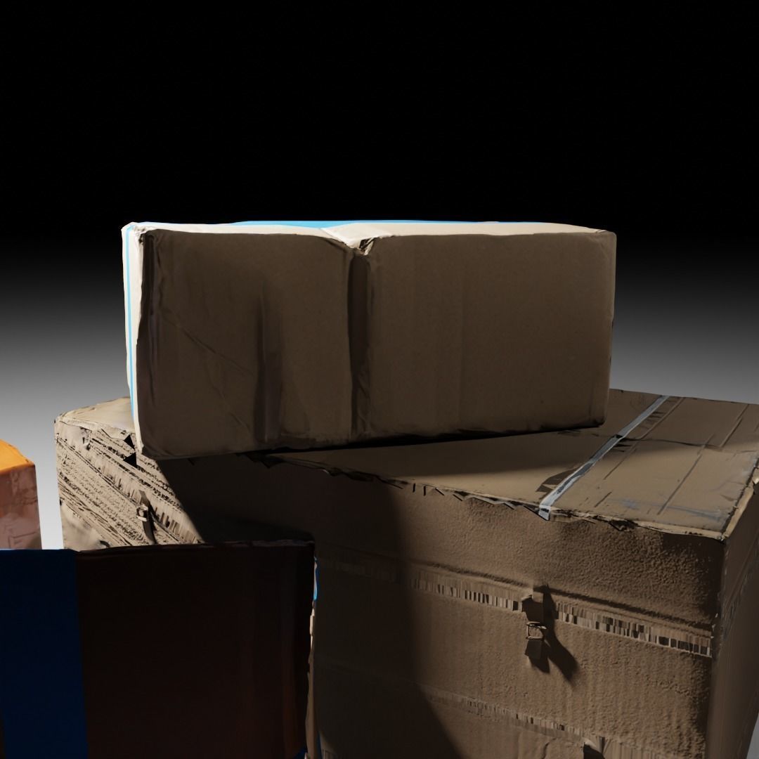 Realistic Boxes free 3D model | CGTrader