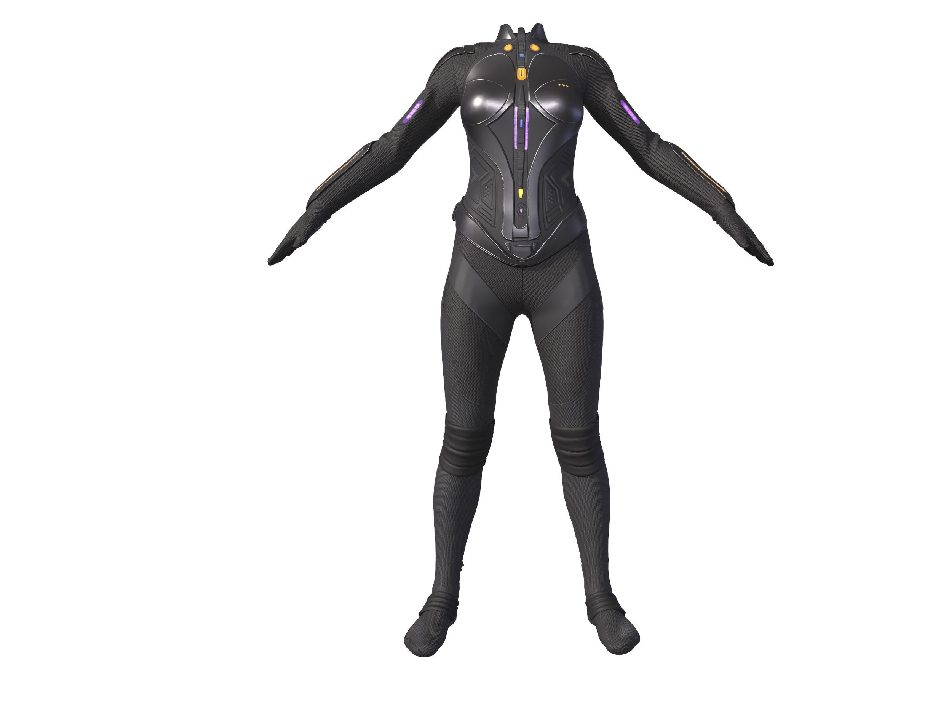 Scifi superhero suits outfit Futuristic clothes 3D model | CGTrader