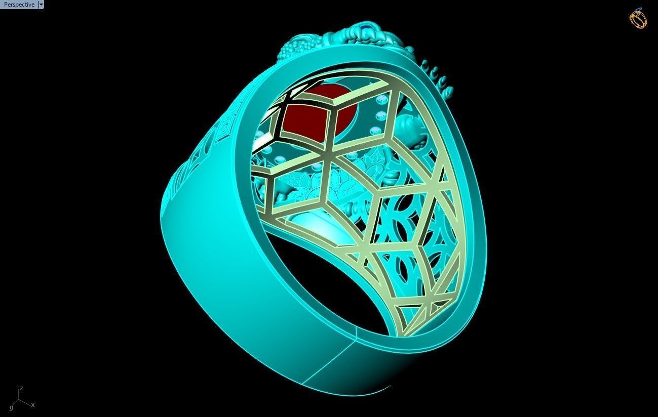 Toad ring - Jin Chan ring - N1307 3D model 3D printable | CGTrader