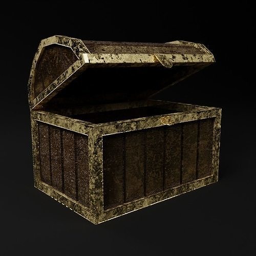 Low-poly Empty Treasure Chest free VR / AR / low-poly 3D model | CGTrader