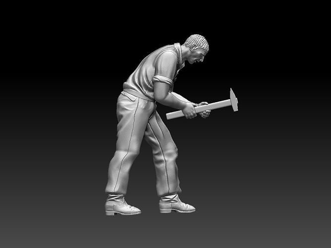 worker 3D model 3D printable | CGTrader