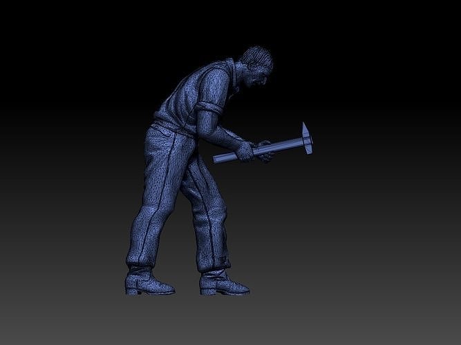 worker 3D model 3D printable | CGTrader