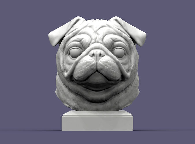 Pug for 3D printing 3D model 3D printable | CGTrader