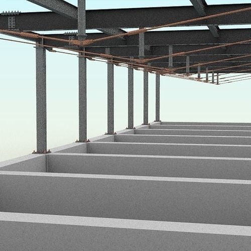 Steel model with Tension braces 3D model | CGTrader