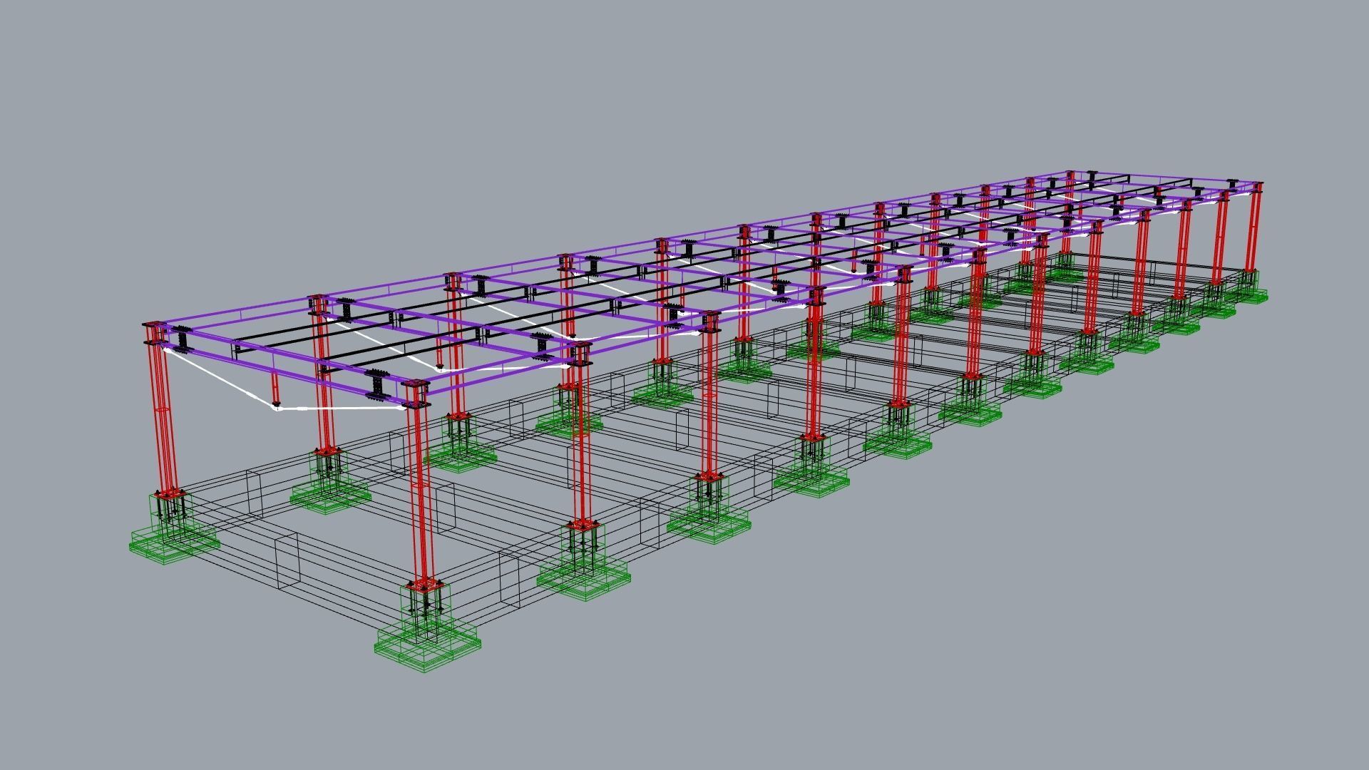 Steel model with Tension braces 3D model | CGTrader