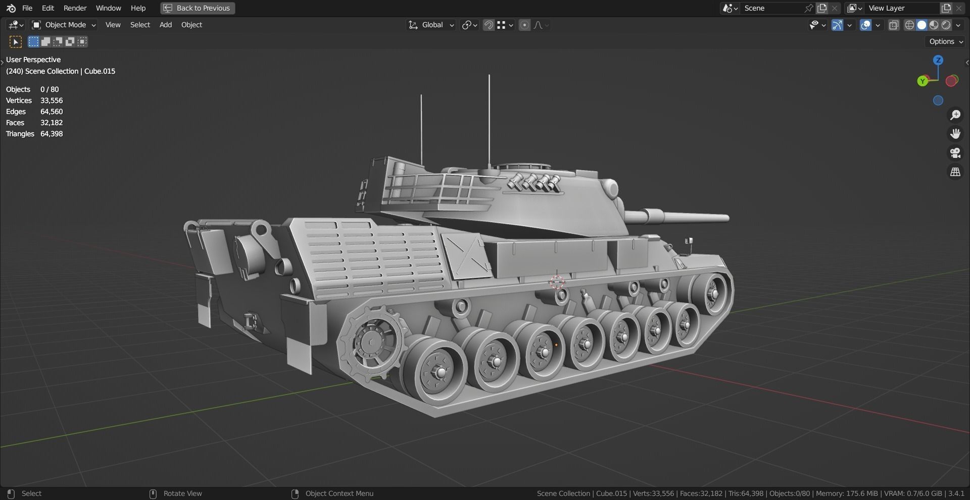 3D model Leopard 1a1a TANK BASE MESH VR / AR / low-poly | CGTrader