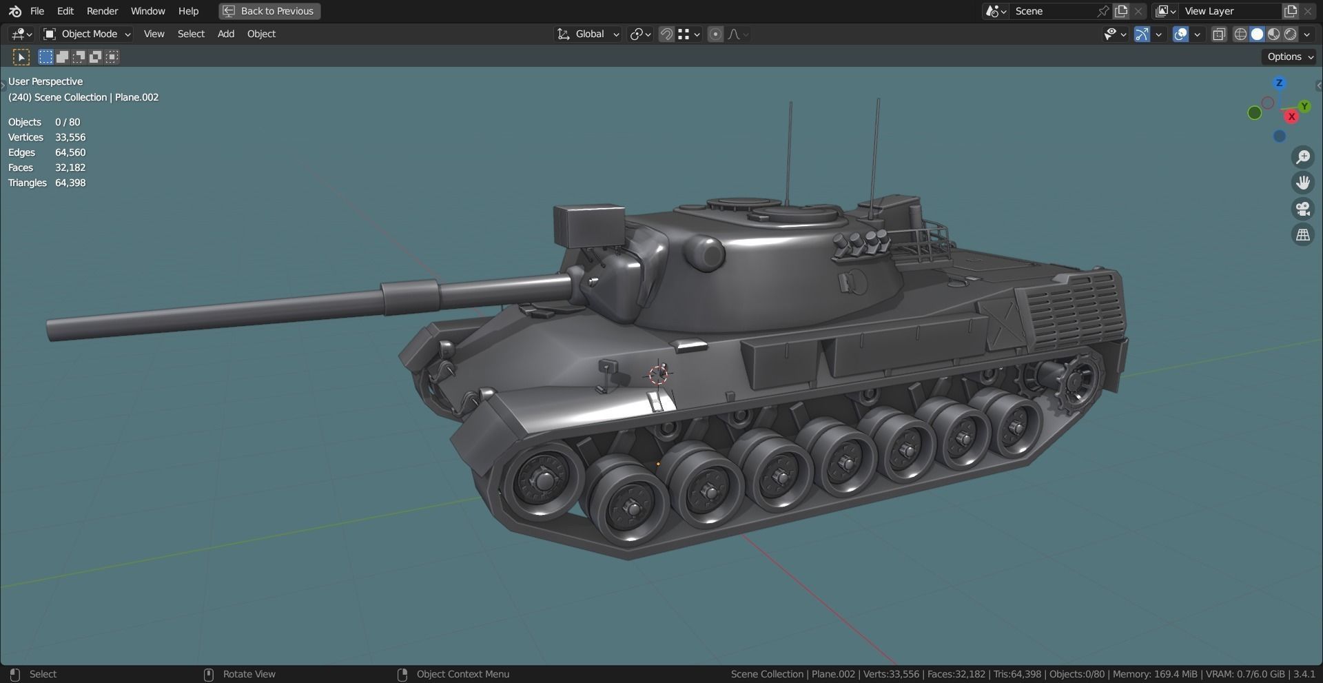 3D model Leopard 1a1a TANK BASE MESH VR / AR / low-poly | CGTrader