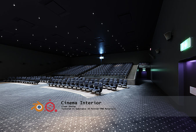 3D model Movie Theater Interior VR / AR / low-poly | CGTrader