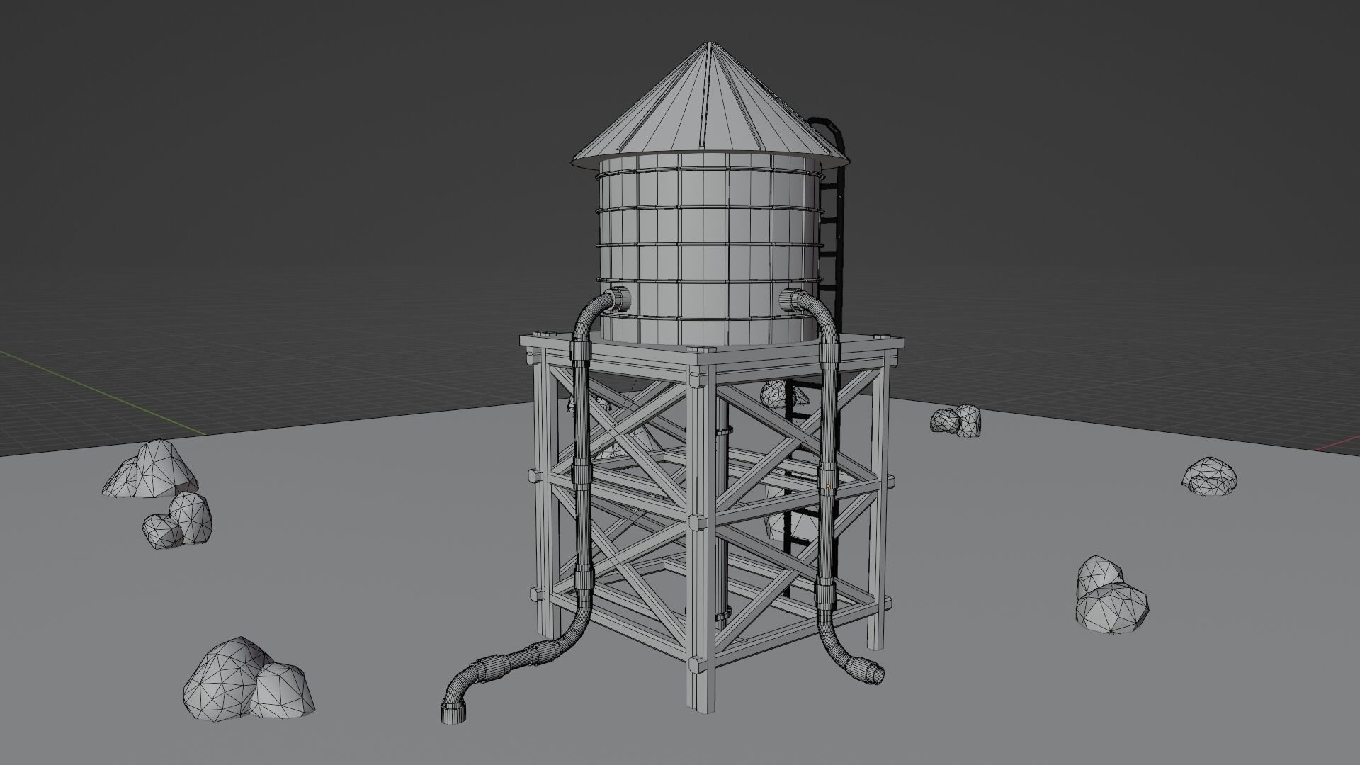 Water tank free 3D model | CGTrader