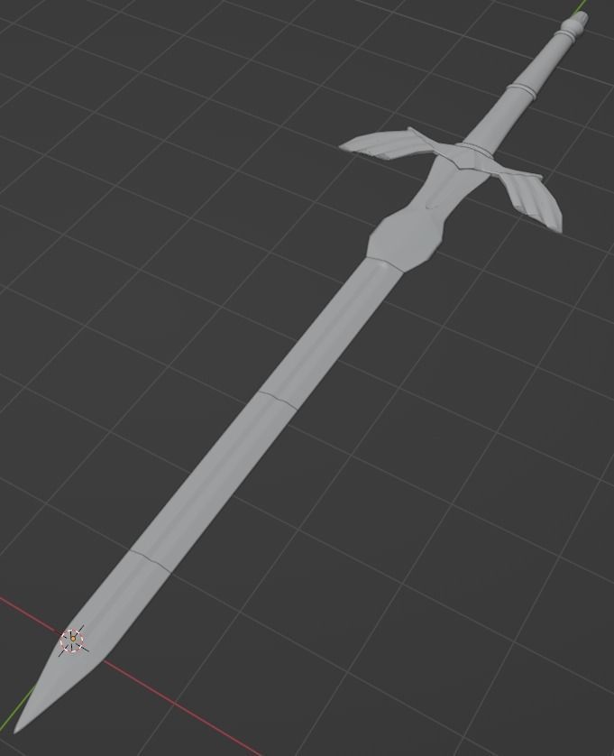 Fantasy Zelda-Style Longsword 3D model 3D printable | CGTrader