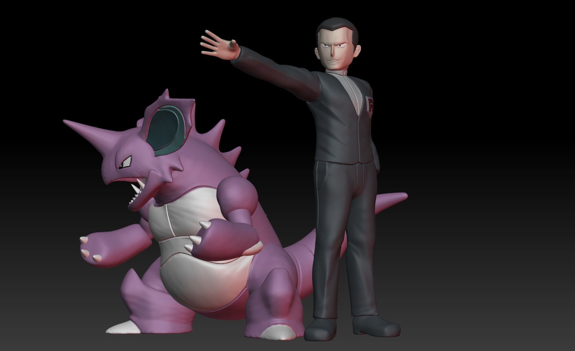 Pokemon Team Rocket Boss Giovanni 3D model 3D printable | CGTrader