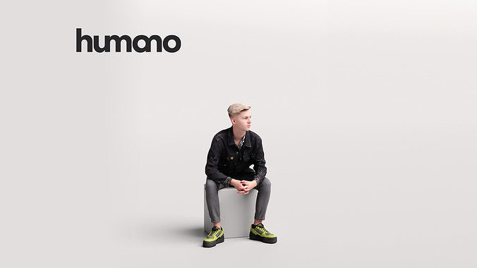 Humano Sitting Young Man 2203-2 3D model | CGTrader