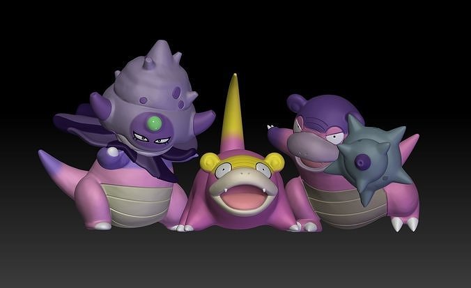 Pokemon Galarian Slowpoke Slowbro Slowking 3d Model 3d Printable Cgtrader