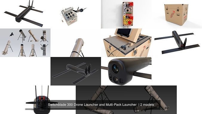 Switchblade 300 Drone Launcher and Multi-Pack Launcher 3D Model ...