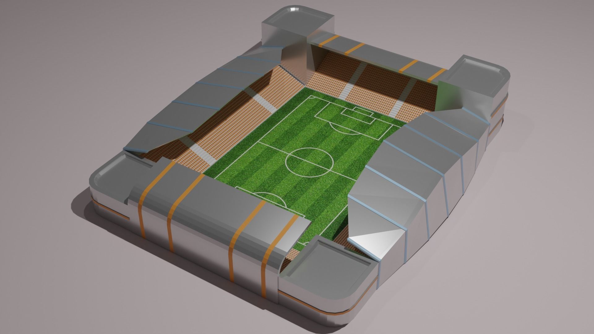 3D model Low poly football stadium VR / AR / low-poly | CGTrader